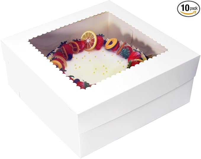 14x14x6 inch Cake Box w/Window – The Baking Depot