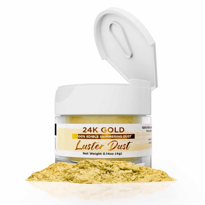 24k Gold Luster Dust, Edible Glitter, Bakell – The Baking Depot